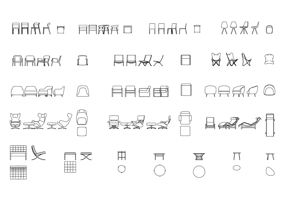Bedroom Furniture DWG CAD Blocks in Plan and Elevation (75 Pieces ...