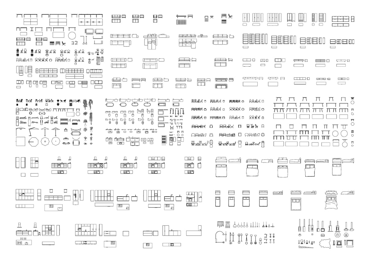 250+ Furniture DWG CAD Blocks in Plan and Elevation (All Packs) – Cadnature