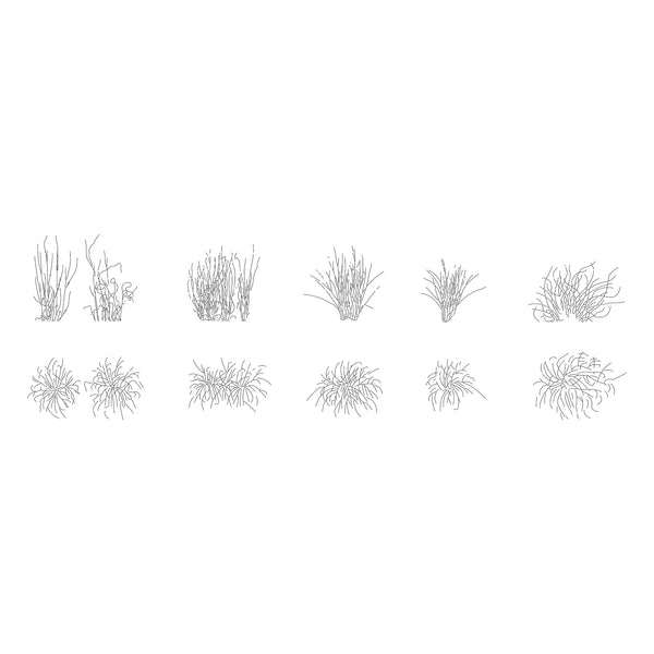 Shrubs and Bushes DWG CAD Blocks in Plan and Elevation – Cadnature